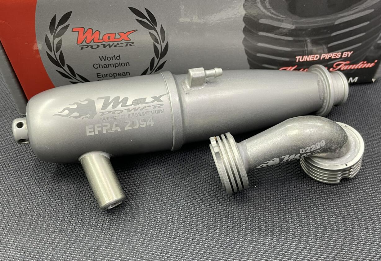 Max Power EFRA 2094 with 2299 manifold .21 On-road Black Exhaust pipe set